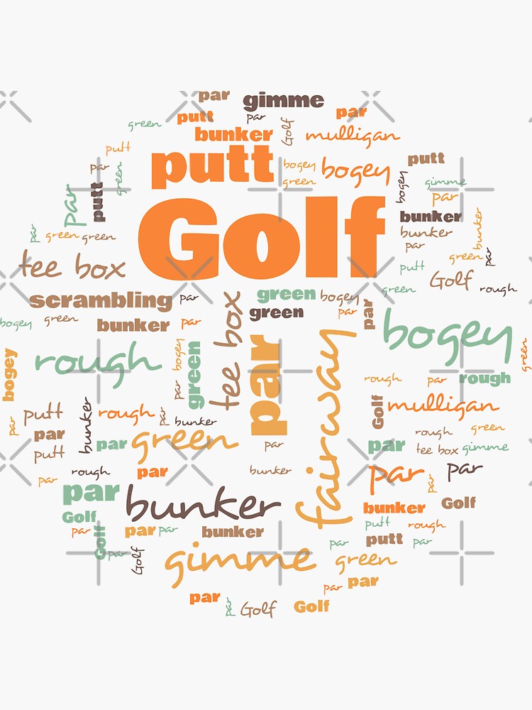 "Golf Terminology Commonly Used Golfing Terms " Sticker by funnyguy ...