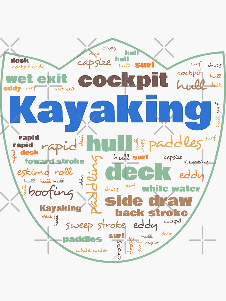 "Kayaking Terminology Commonly Used Kayaking Terms " Sticker by ...