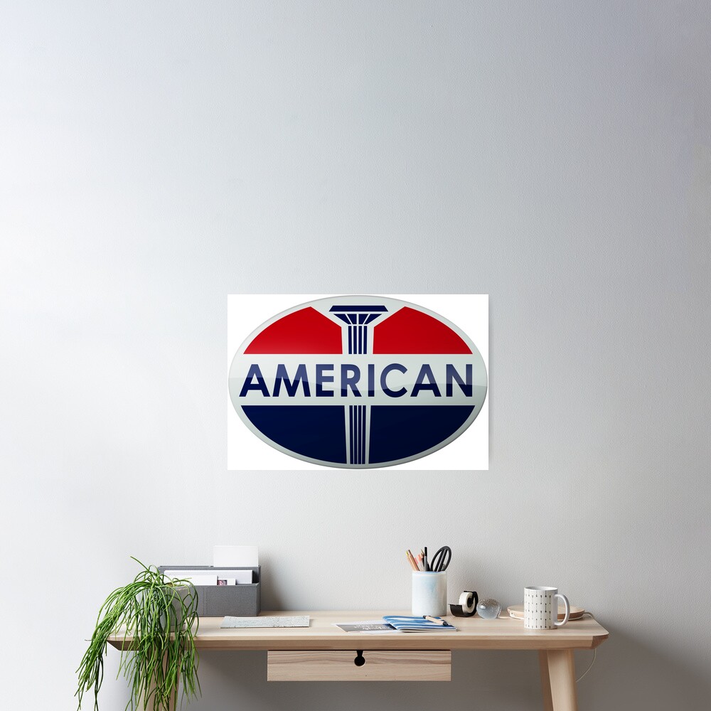 "American Gas Station sign. Crystal version" Poster for Sale by ...