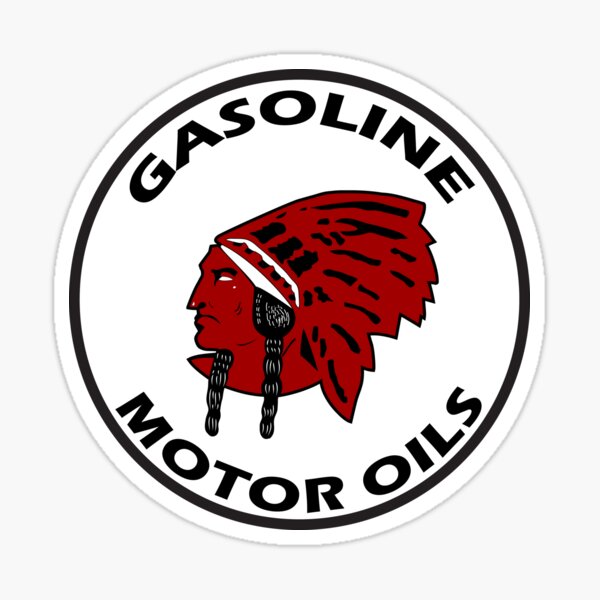 "Red Indian Gasoline vintage sign reproduction" Sticker for Sale by ...