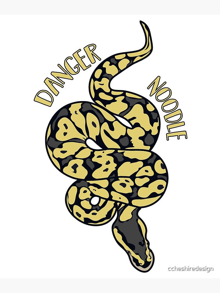 Danger Noodle Snake Lover Funny Ball Royal Python Premium Matte ...