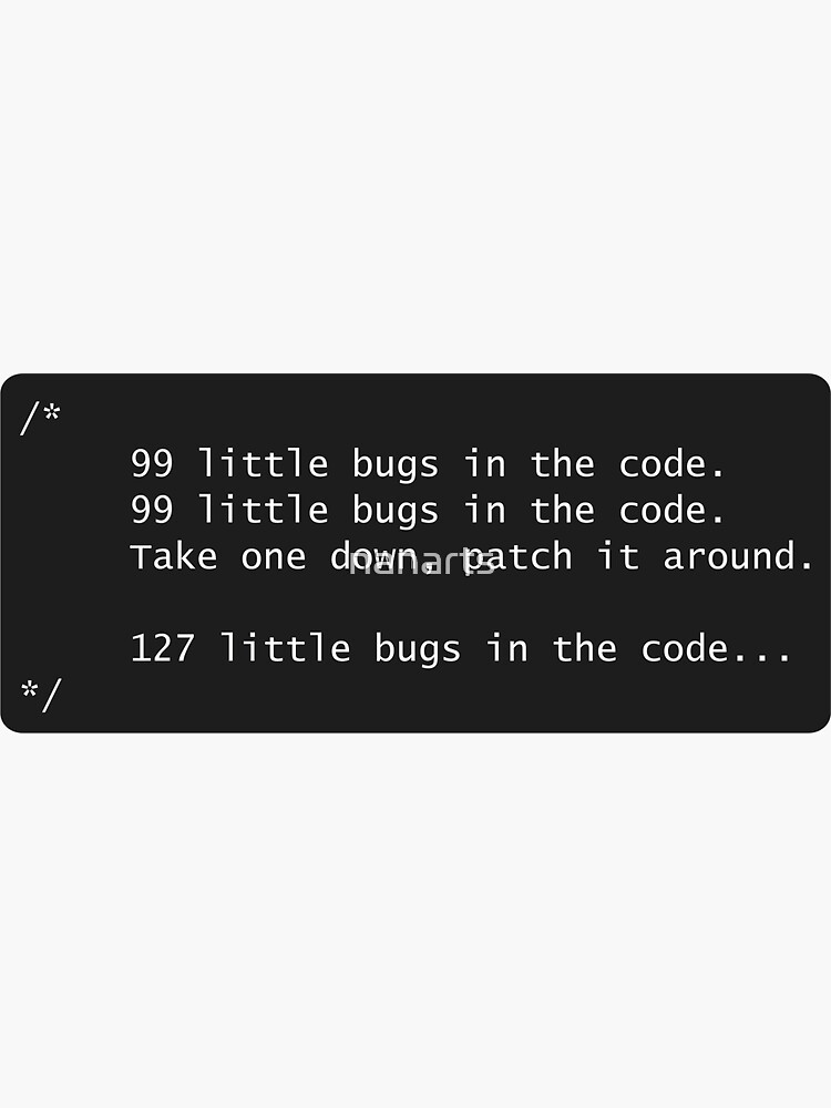 "Programmer and Bugs" Sticker for Sale by nanarts | Redbubble
