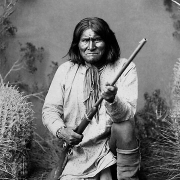 "Geronimo Kneeling With Rifle - 1886" Photographic Print for Sale by ...