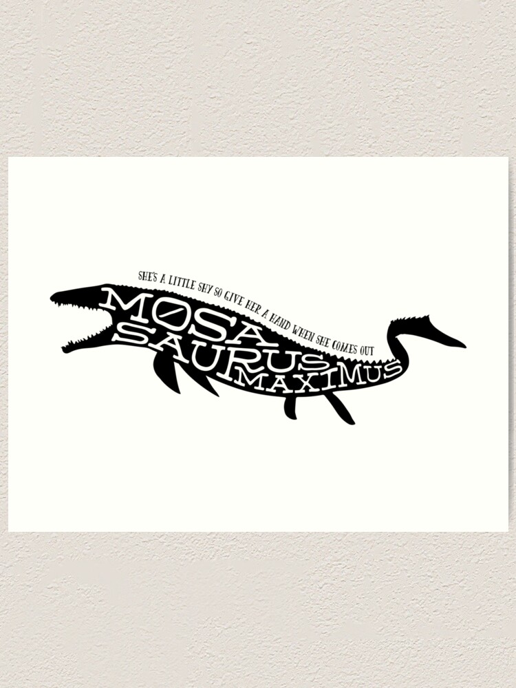 "Stencil: Mosasaurus Maximus" Art Print for Sale by marslegarde | Redbubble