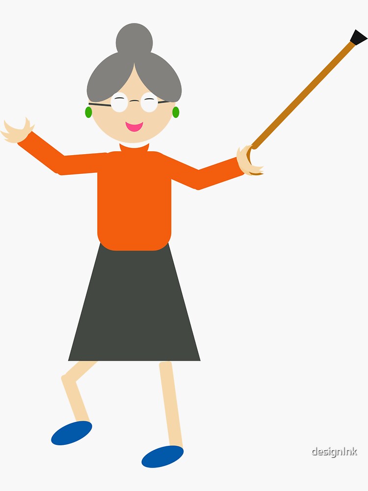 "Generic Old Lady" Sticker by designInk | Redbubble