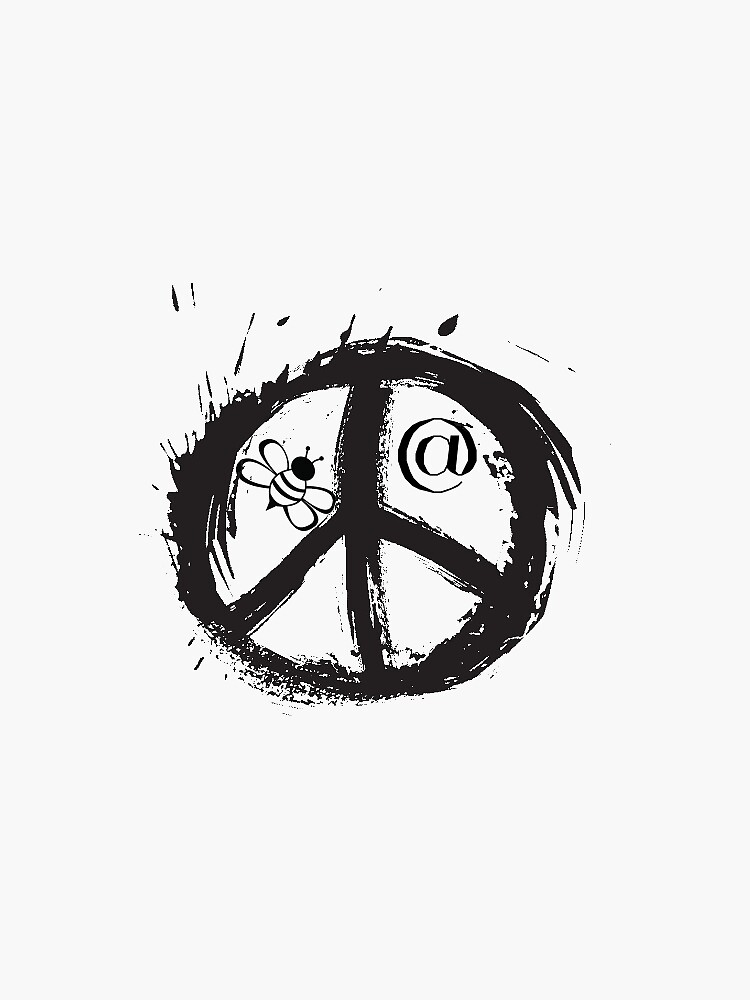 "Bee @ Peace" Sticker by Thorbo99 | Redbubble