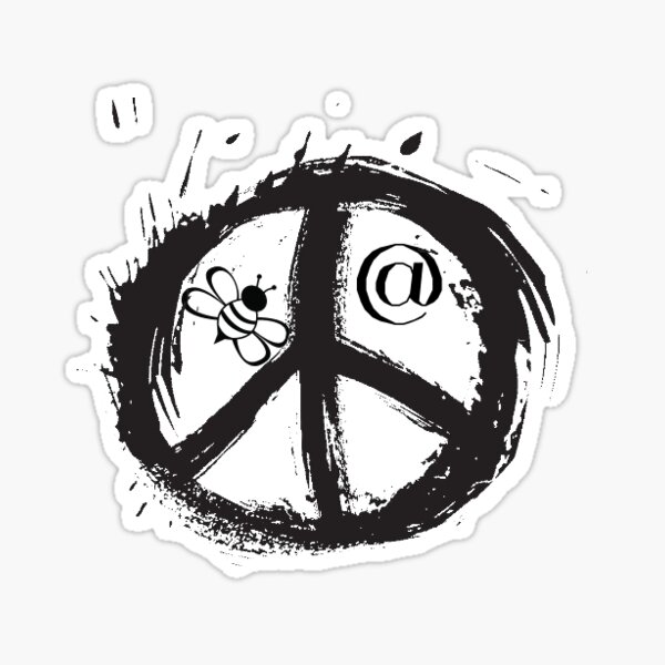 "Bee @ Peace" Sticker by Thorbo99 | Redbubble