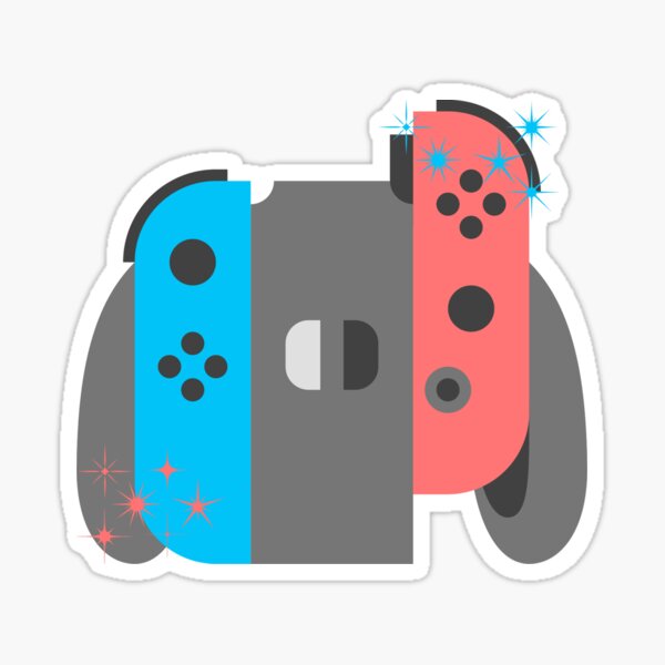 "Shiny Brand New JoyCon" Sticker by WeirdAndBizarre | Redbubble