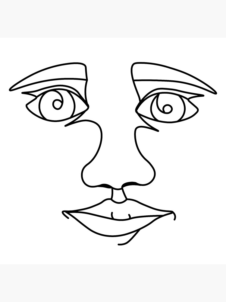 "Simple Face Line Drawing" Coasters (Set of 4) by jwil17 | Redbubble