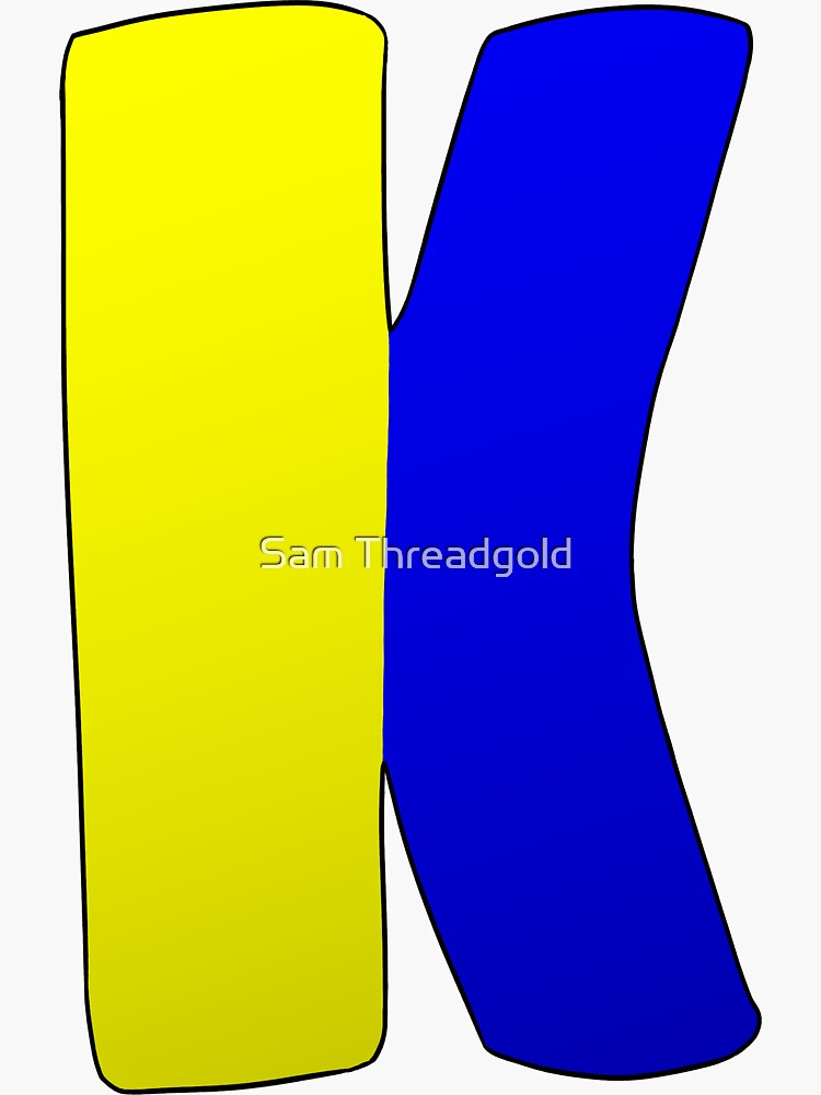 Pegatina «Bandera de señalización letra K - "Kilo"» de SamThreadgold ...