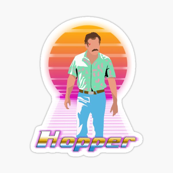 "Stranger Things 3: Hopper P.I" Sticker for Sale by Themovieguy | Redbubble