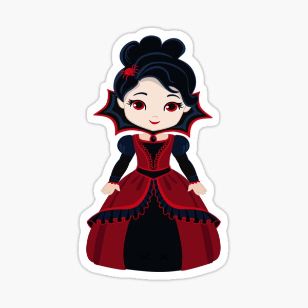 "Halloween Girl Vampire" Sticker by apurpleunicorn | Redbubble