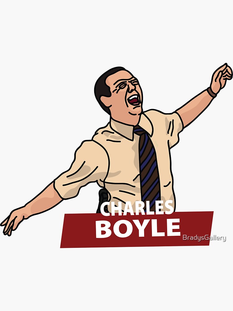 "CHARLES BOYLE" Sticker by BradysGallery | Redbubble