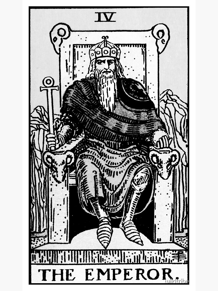 "IV. The Emperor Tarot Card | Black and white" Photographic Print by ...