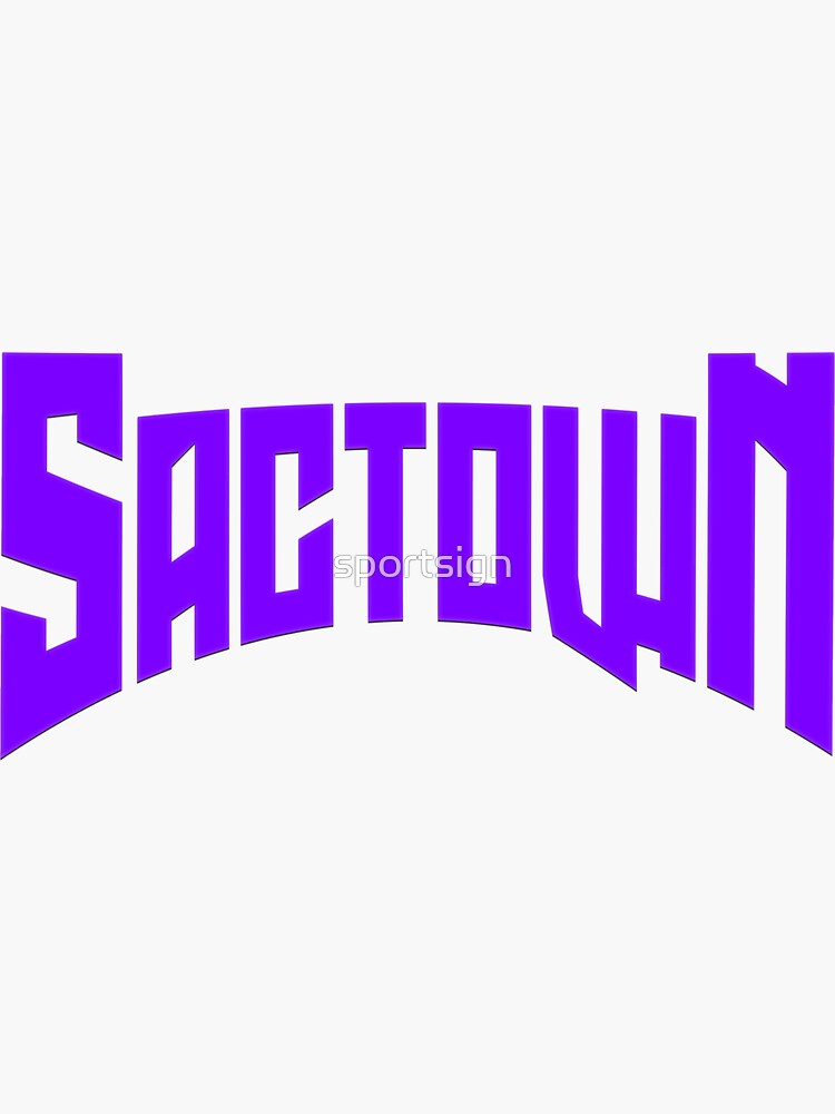 "SacTown 00's Throwback Basketball" Sticker for Sale by sportsign ...
