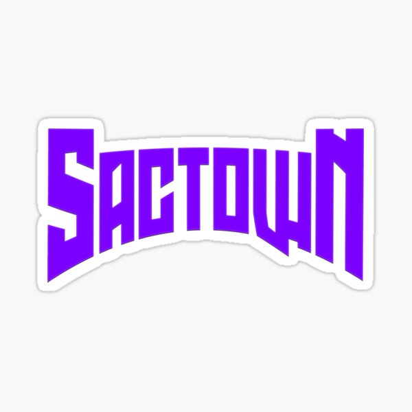 "SacTown 00's Throwback Basketball" Sticker for Sale by sportsign ...