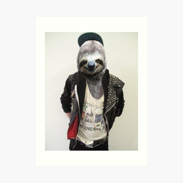 "Punk Sloth!" Art Print for Sale by amorlibertas | Redbubble