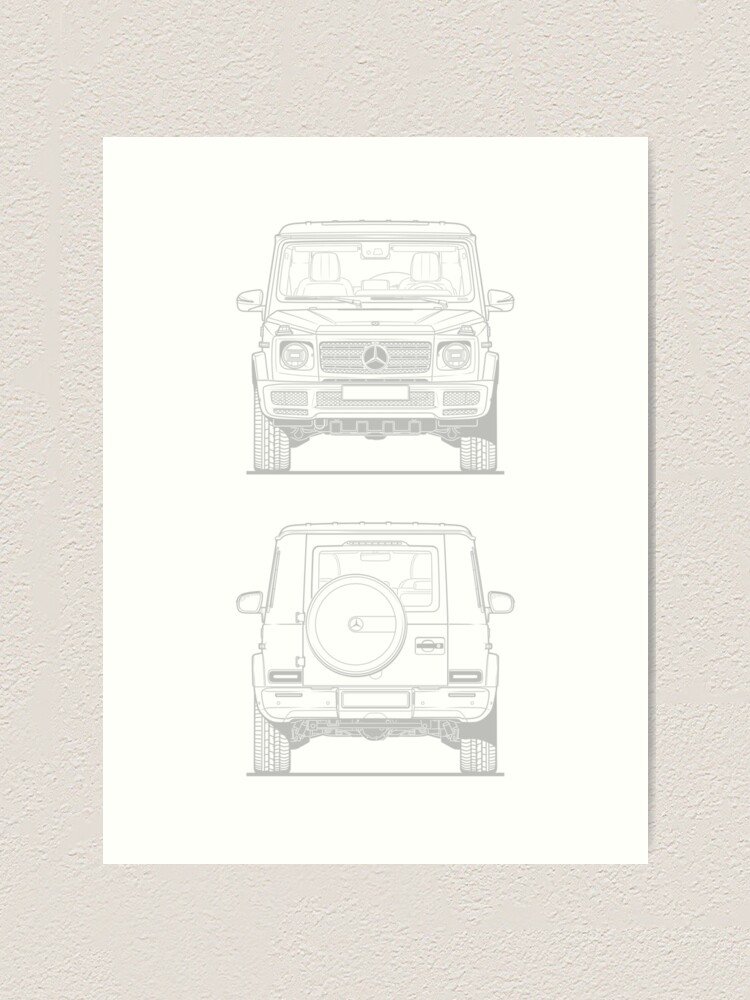 "New G-Wagon 2019 Blueprint" Art Print for Sale by bluprnt | Redbubble