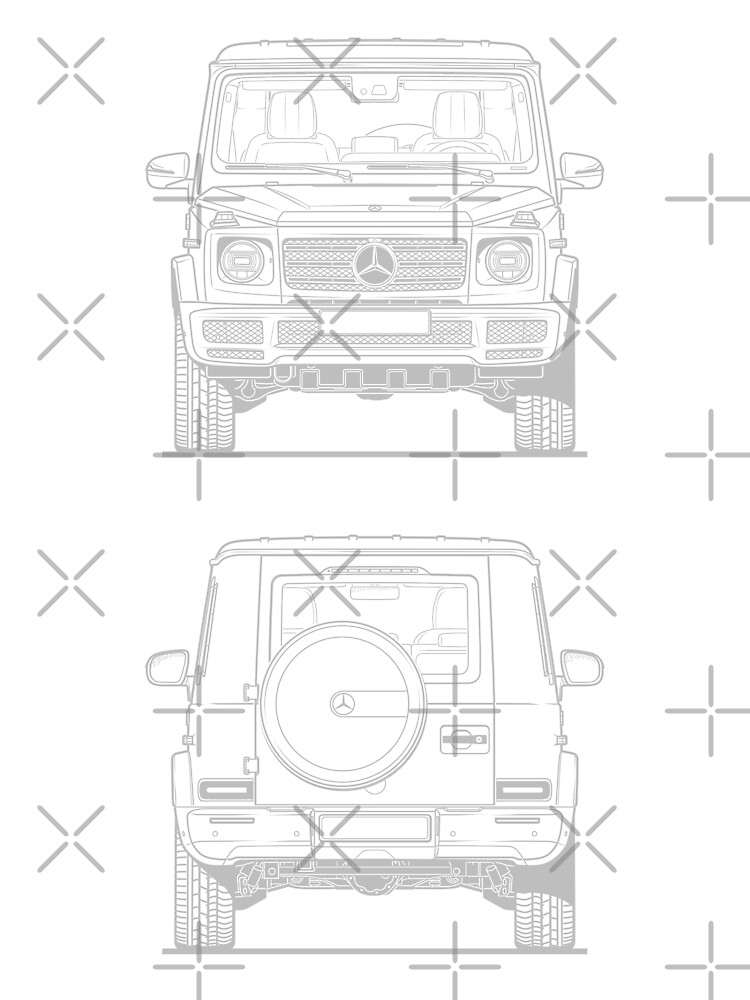 "Neuer G-Wagon 2019 Blueprint" Fotodruck von bluprnt | Redbubble