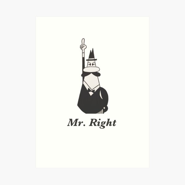 "Mr. Right Cartoon" Art Print by leoharress | Redbubble