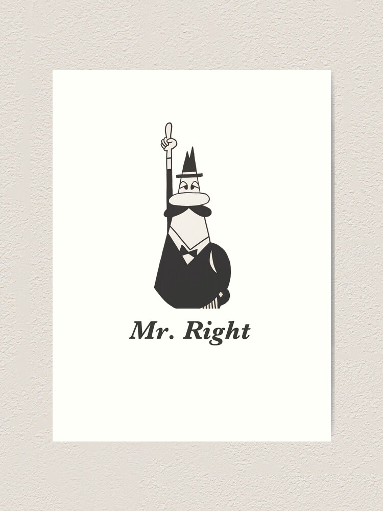 "Mr. Right Cartoon" Art Print by leoharress | Redbubble