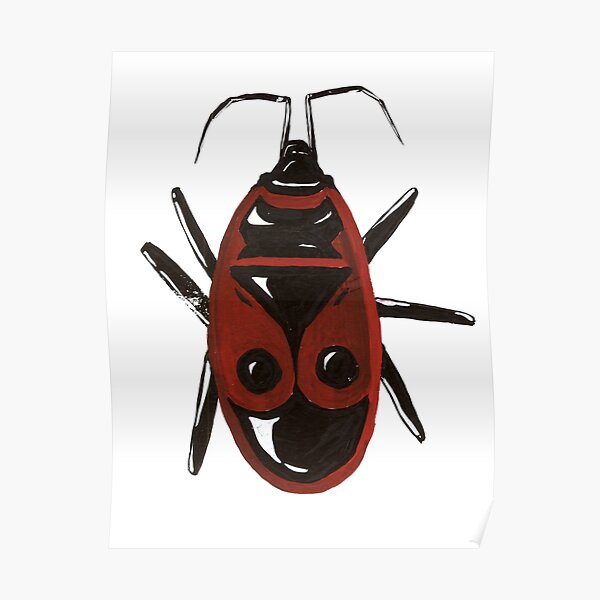 "Eye shaped red bug, transparent background" Poster by Tansael | Redbubble