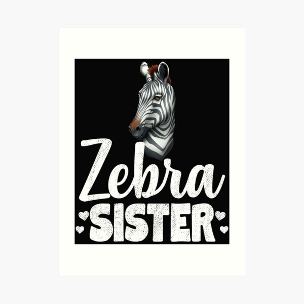 "Zebra Sister African Safari Zoo Animal" Art Print for Sale by ...