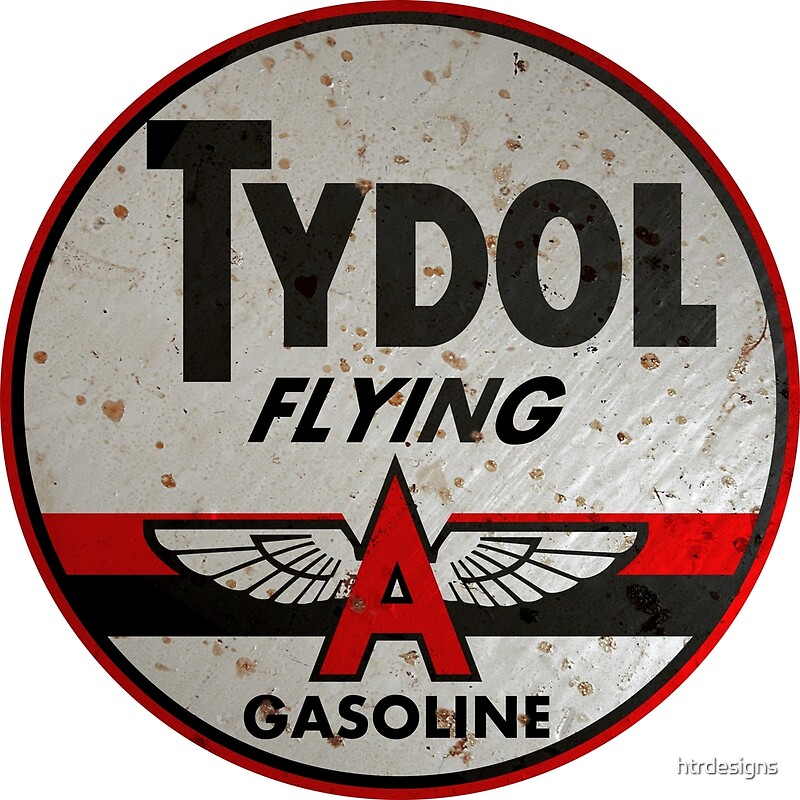 "Tydol Flying Gasoline vintage sign rusted" by htrdesigns | Redbubble