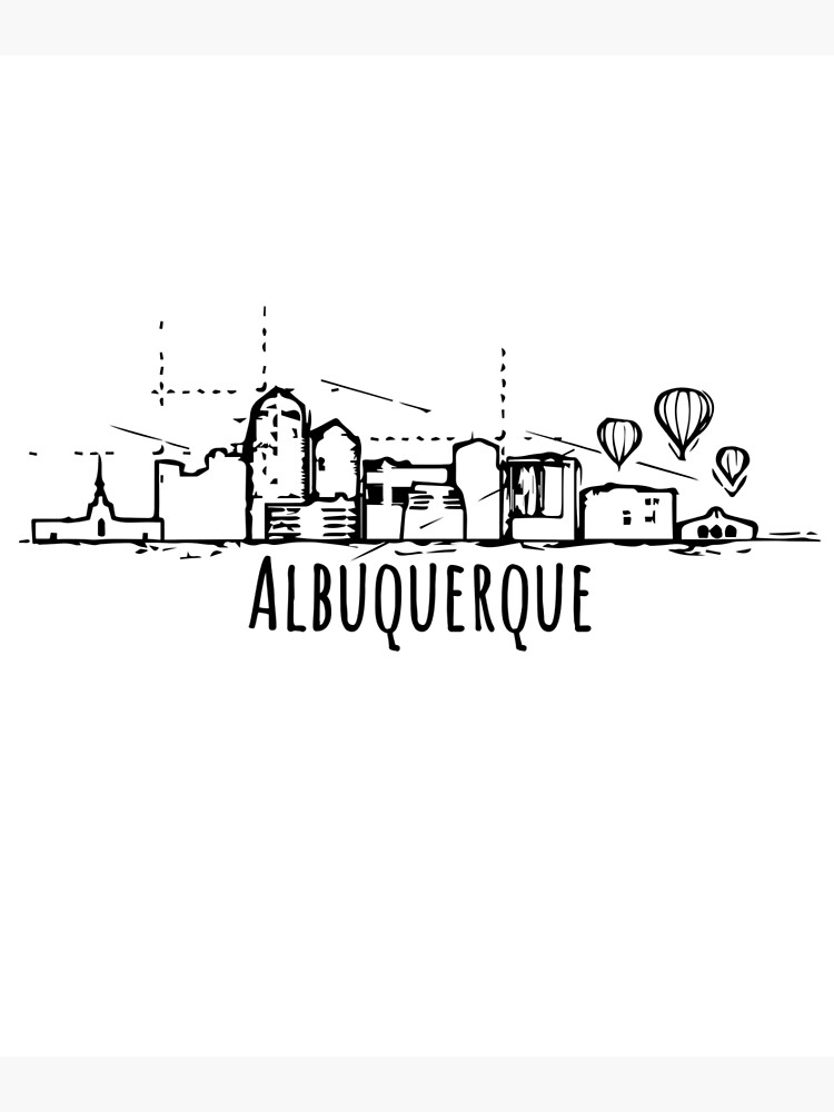 "Albuquerque City Cool Cartoon Sketch Style" Poster for Sale by ...