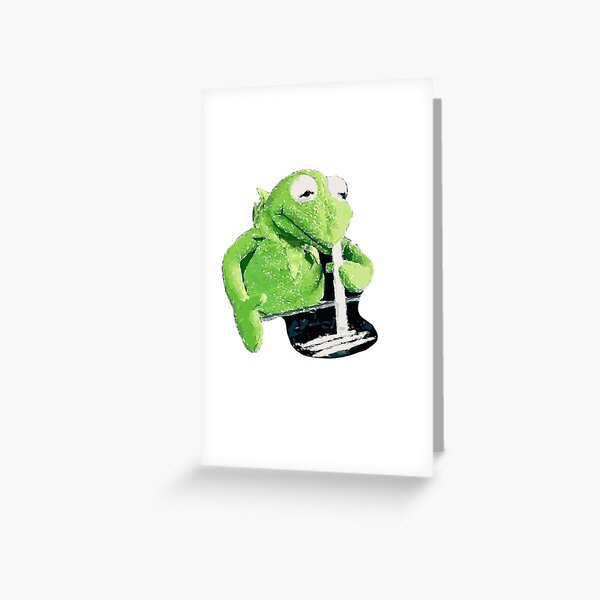 "Kermit Snorting Coke" Greeting Card for Sale by hiiroji | Redbubble