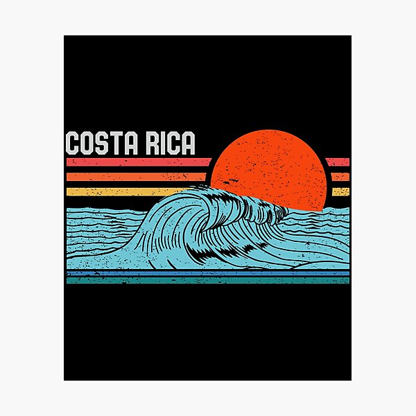 "Vintage Costa Rica Beach Surfing Retro Surf 70s 80s Wave" Photographic ...