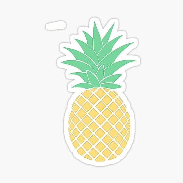 "Pastel Pineapple Drawing " Sticker by emma922 | Redbubble