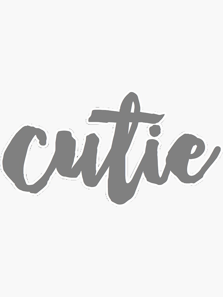 "Cutie Word" Sticker for Sale by aestheticlights | Redbubble