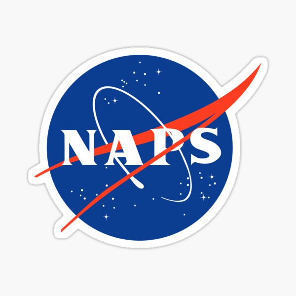 "NASA Naps Logo" Sticker for Sale by IOpenAtTheClose | Redbubble