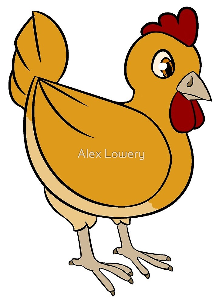 "Buff Orpington Chicken Sticker" by Alex Lowery | Redbubble