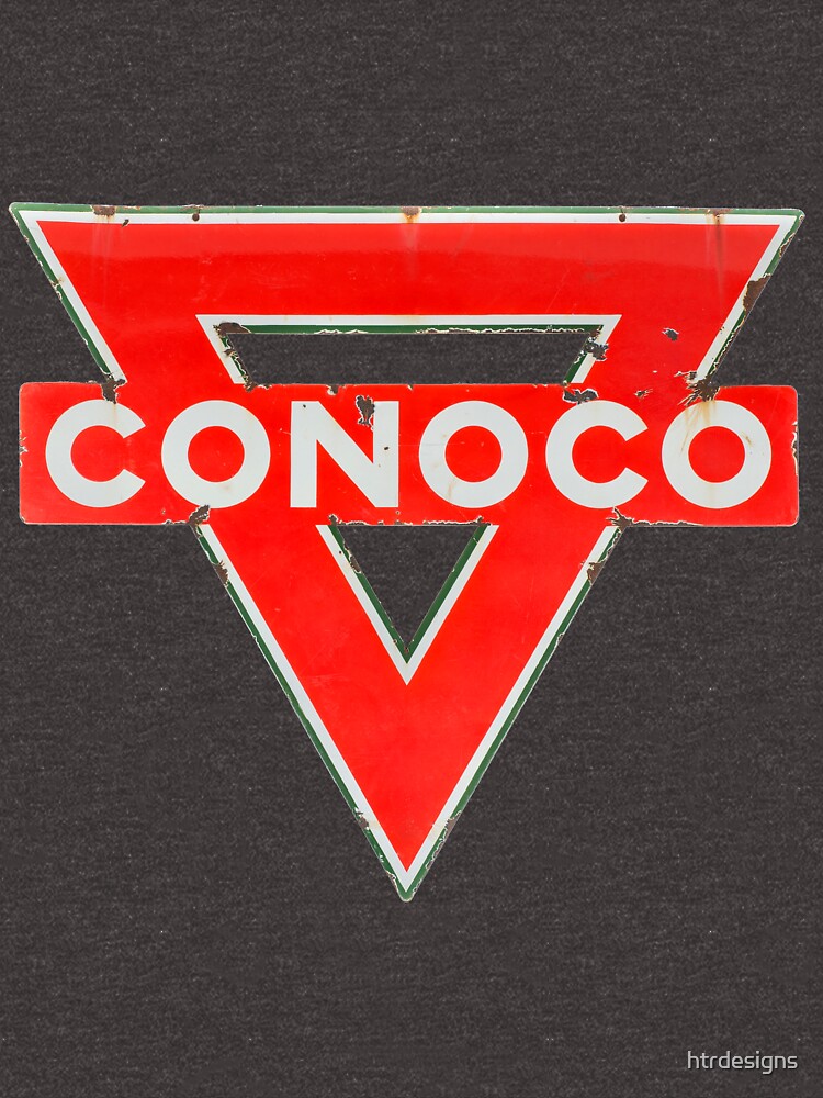 "CONOCO gasoline vintage sign rusted version" T-shirt for Sale by htrdesigns | Redbubble ...