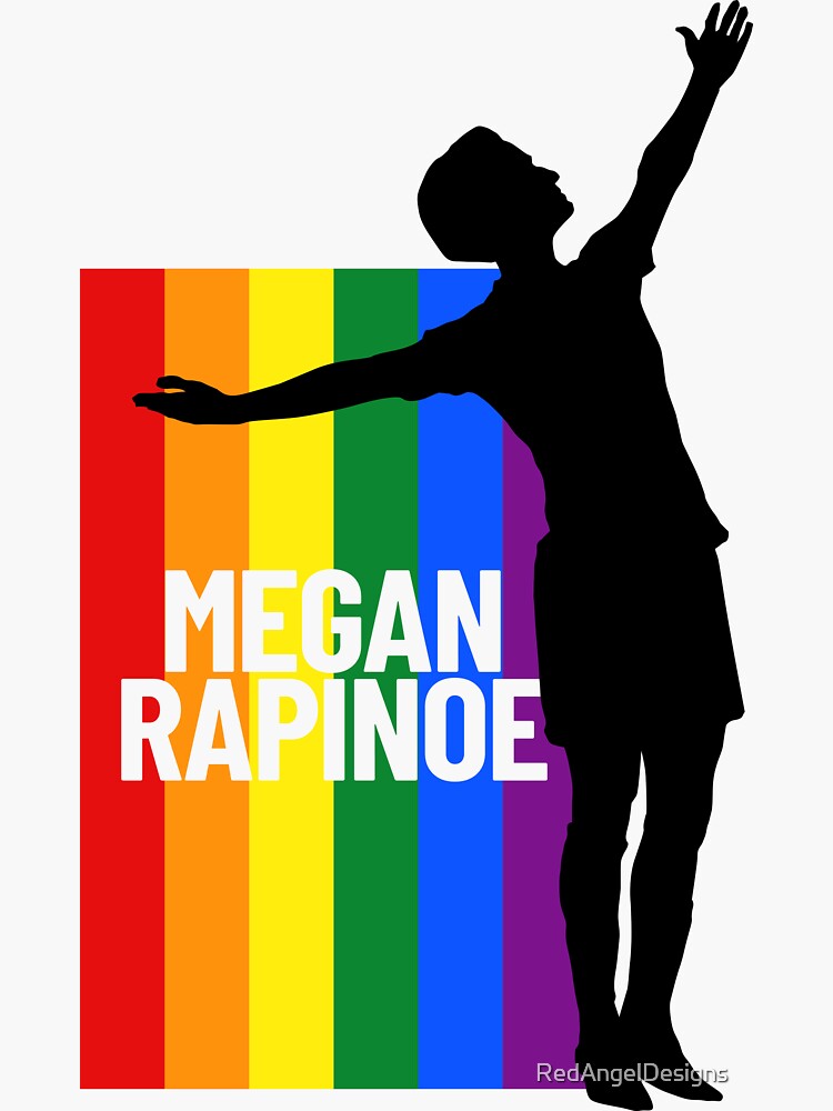 "Megan Rapinoe LGBT" Sticker by RedAngelDesigns | Redbubble