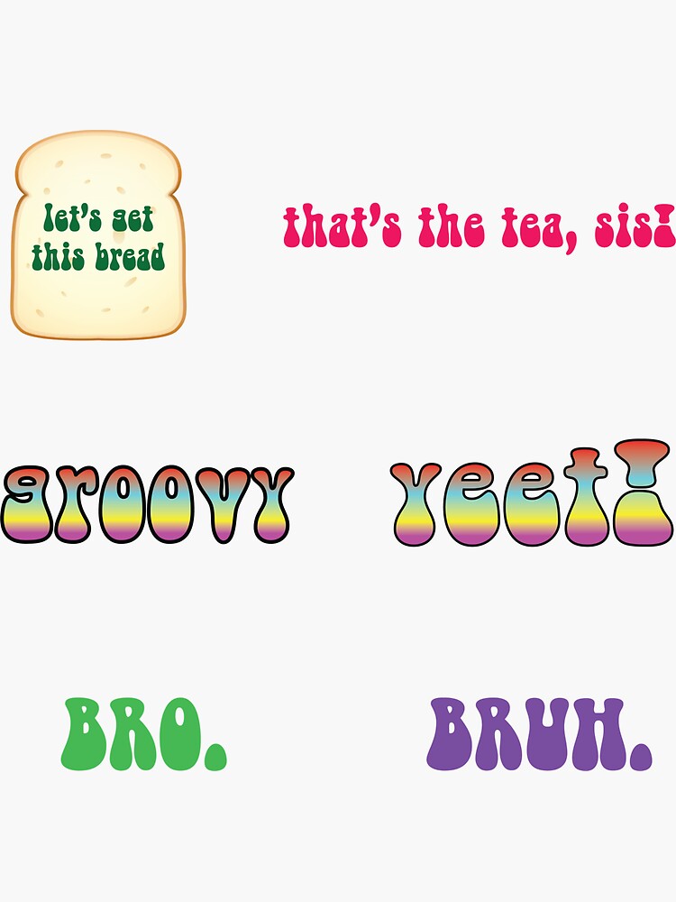 "Groovy Meme Sticker Pack" Sticker by lifespeak | Redbubble