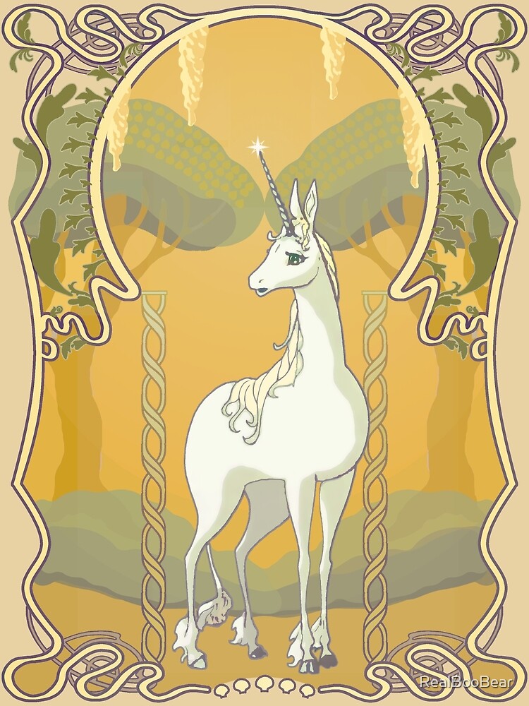 "The Last Unicorn Art Nouveau" Postcard for Sale by RealBooBear | Redbubble