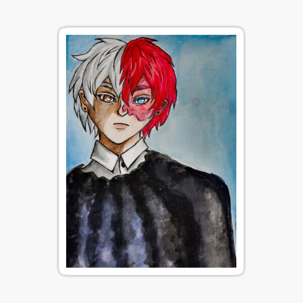"My Hero Academia: Shoto Todoroki" Sticker by PeachPotato | Redbubble