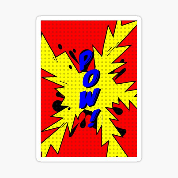"Comic Pow" Sticker by ragtagart | Redbubble