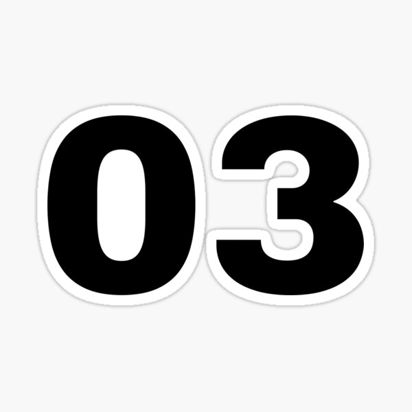 "Number 3" Sticker for Sale by Custom-Heraldry | Redbubble