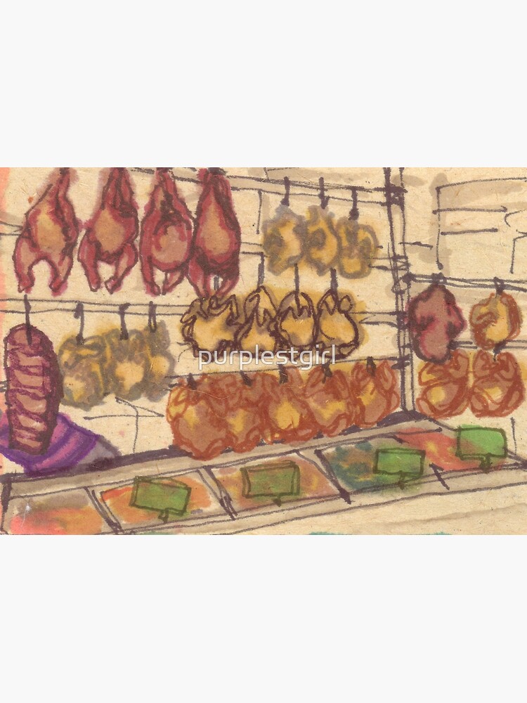 "hanging meat" Art Print by purplestgirl | Redbubble