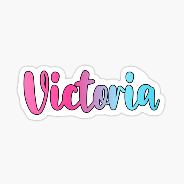 "pink and blue victoria" Sticker for Sale by emilysstickerss | Redbubble