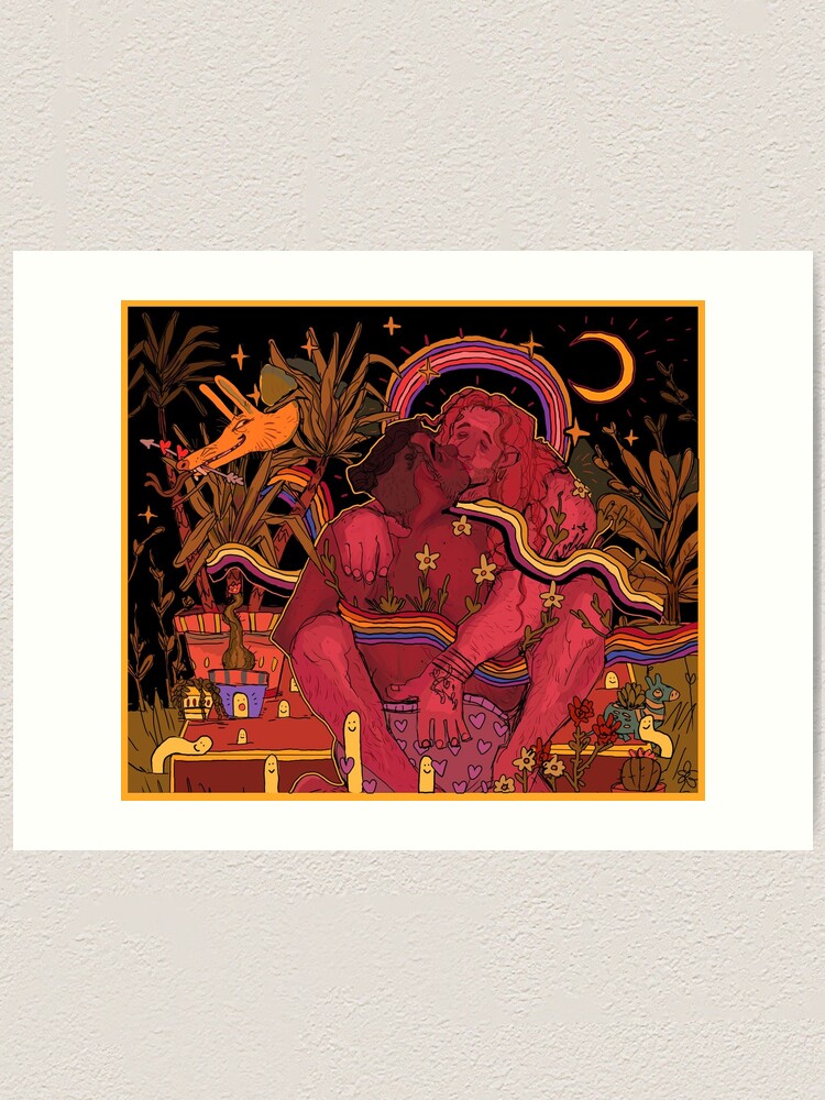"Transmasc Lovers Under the Moon" Art Print for Sale by jomajaba ...