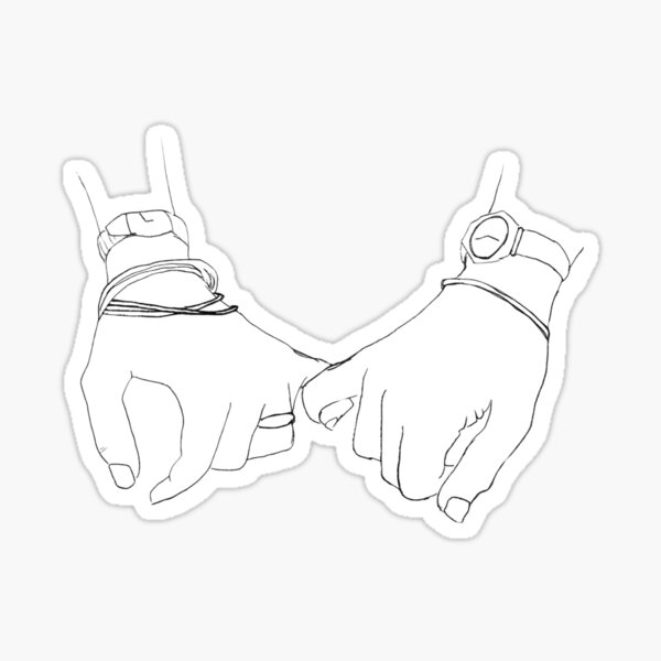 Pinky Finger Stickers | Redbubble