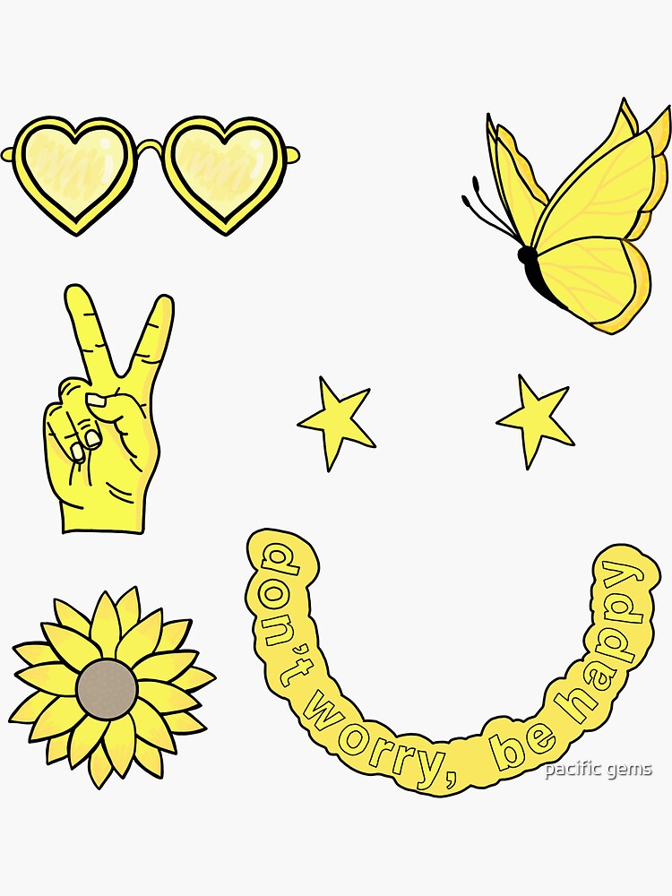 "Yellow pack summer vibes" Sticker for Sale by mayanava | Redbubble
