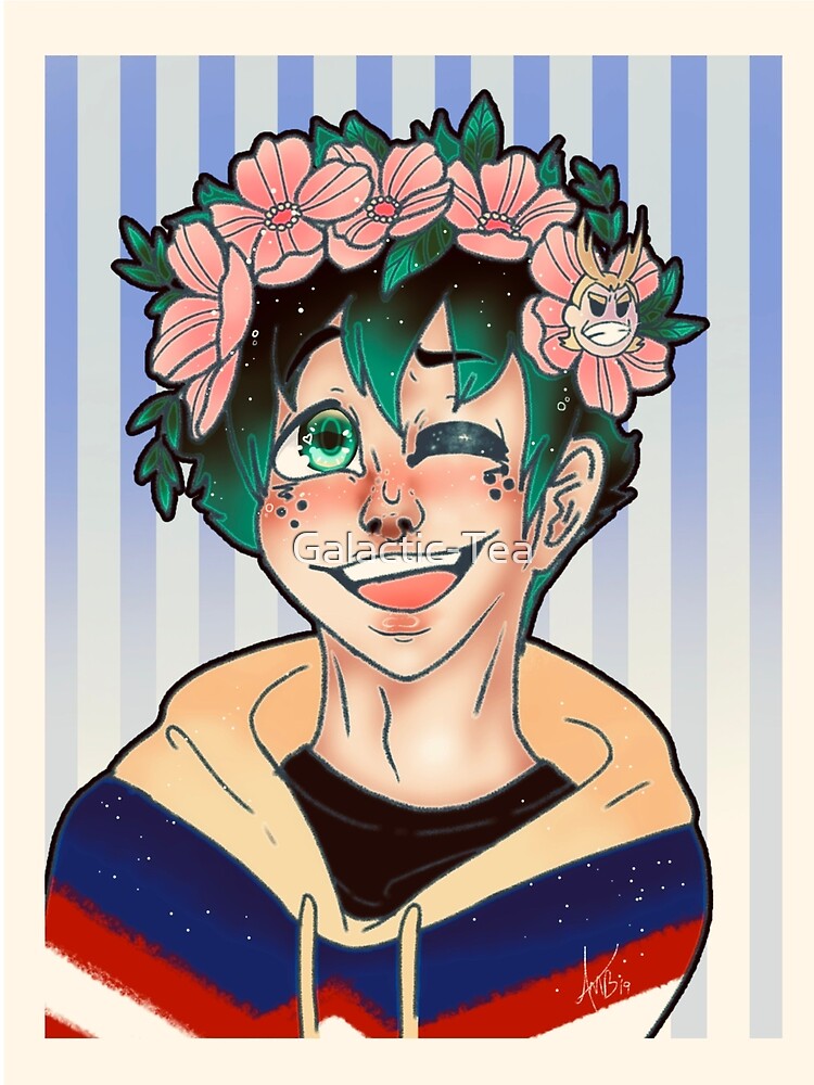 "Deku flower crown" Poster by Galactic-Tea | Redbubble