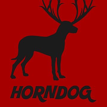 "Horndog" Sticker for Sale by Texterns | Redbubble