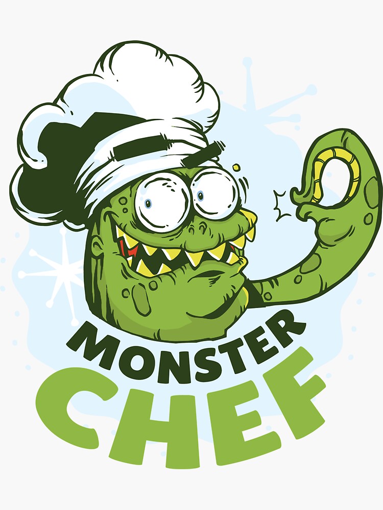 "Monster cook" Sticker for Sale by ritshi | Redbubble